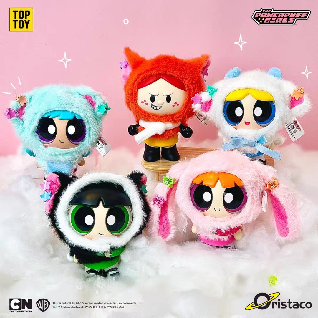 The Powerpuff Girls blind box Cloak figurine Vinyl plush toy Cute doll ...