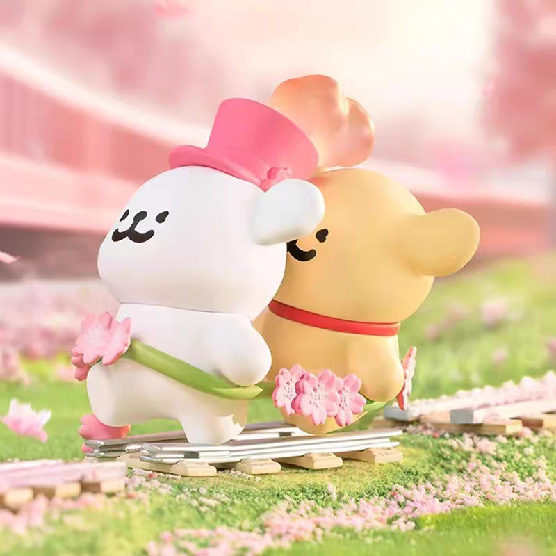 MINISO Line Puppy Romantic Sakura Series Blind Box Ornament Figure Cute ...